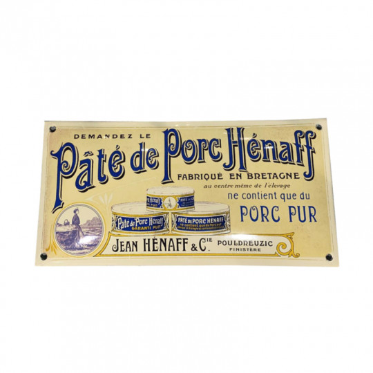 Plaque émaillée, modèle logo Hénaff | Hénaff & Co